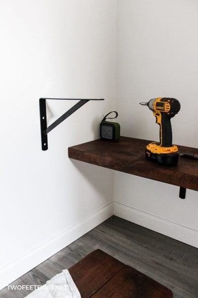 How to build a floating desk | TwoFeetFirst