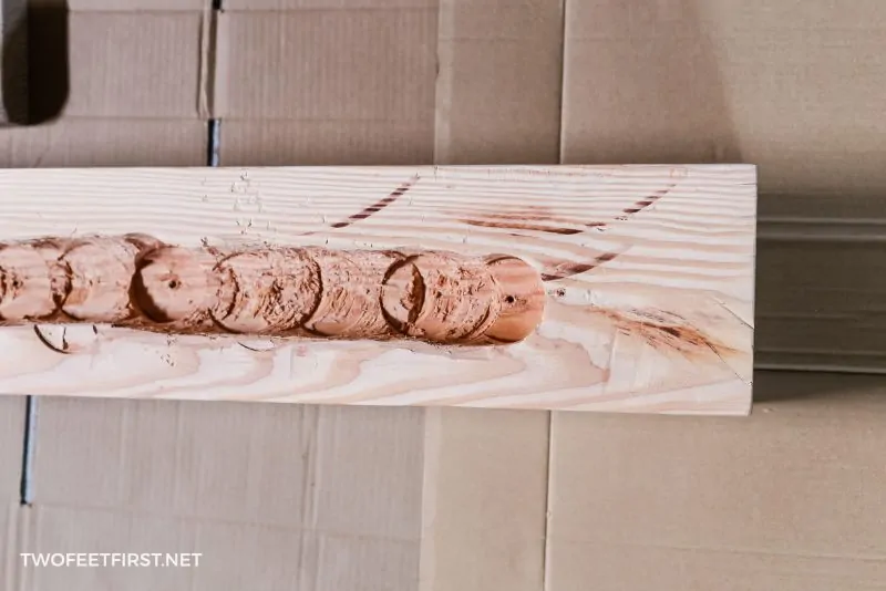 DIY Farmhouse Wood Beam Chandelier - TwoFeetFirst