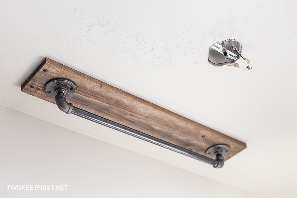 DIY Pendant Light Wrapped Around Pipe