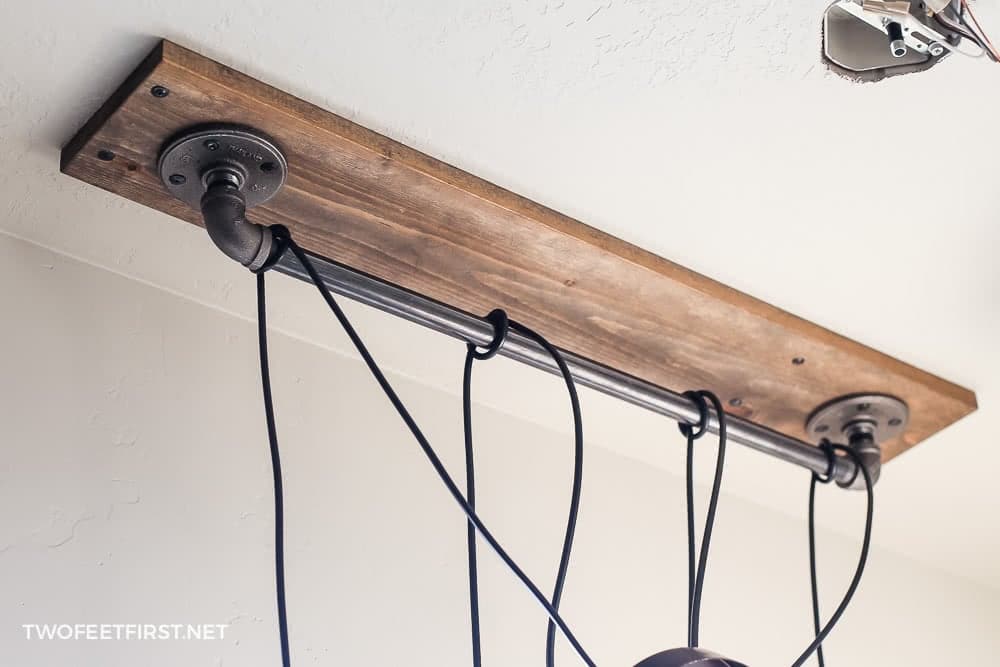 DIY Pendant Light Wrapped Around Pipe