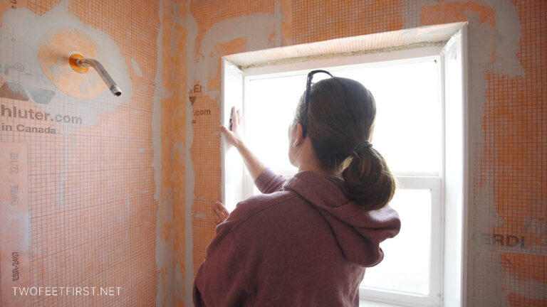 DIY tips for tiling a tub surround | TwoFeetFirst